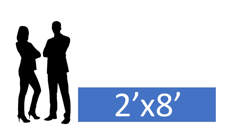 2'x8' Single Sided Corrugated Plastic Sign